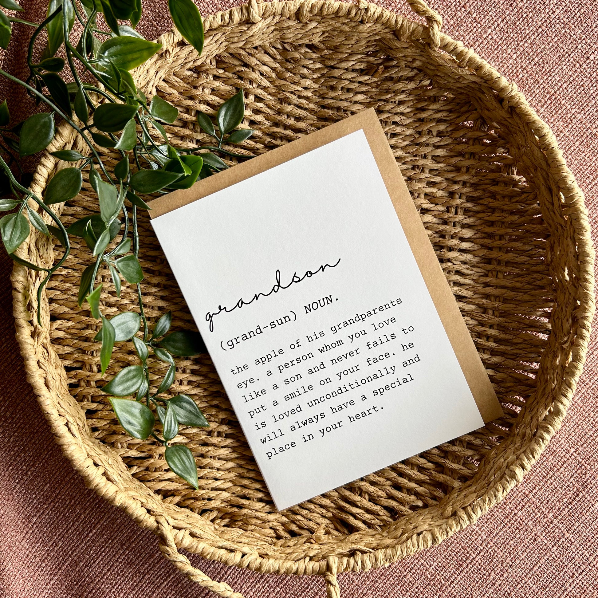 Grandson Definition Greeting Card – Swale Studios