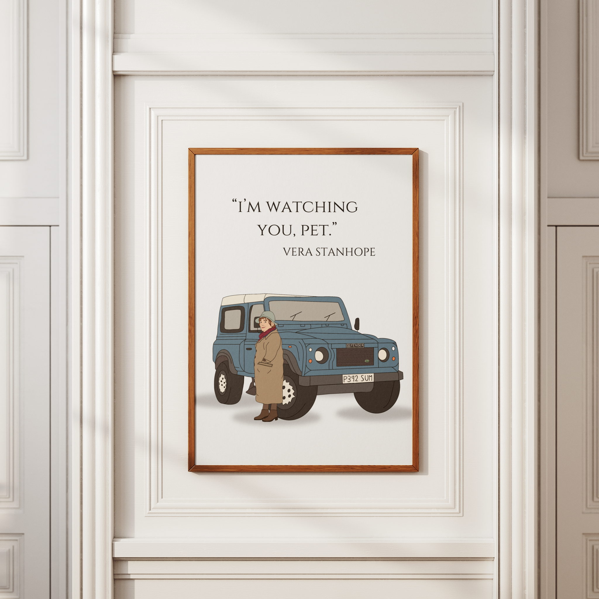 Vera Stanhope - "I'm Watching You, Pet." Print – Swale Studios